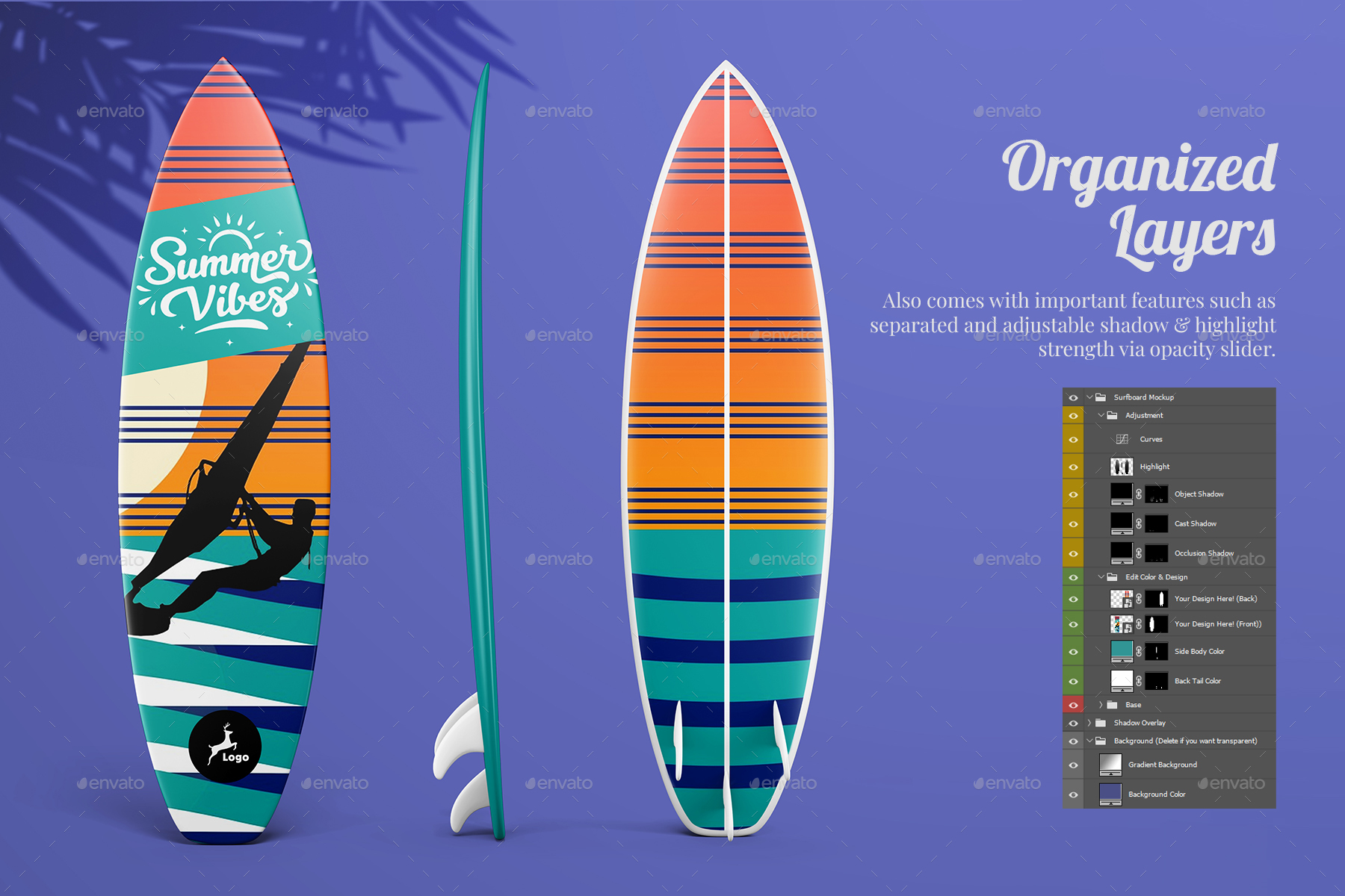 Surfboard PSD Mockup Set, Graphics | GraphicRiver