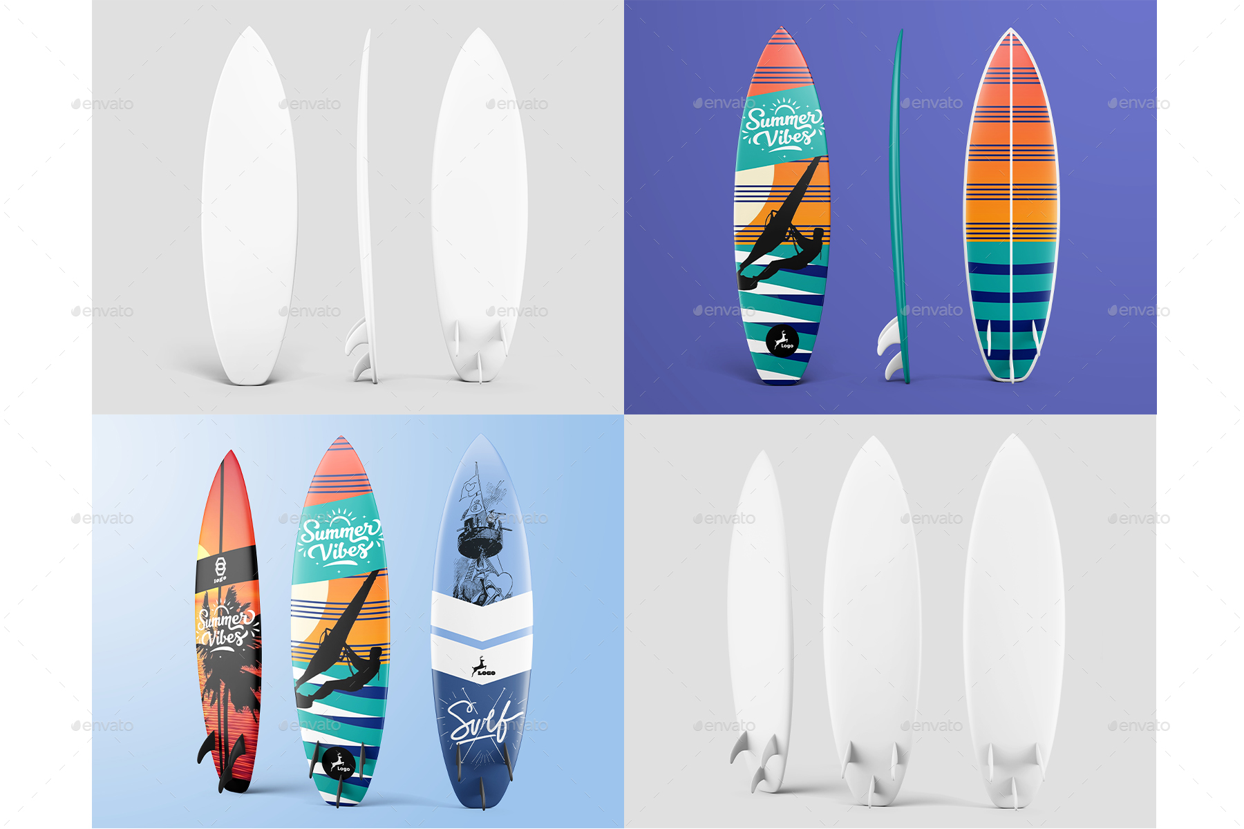 Surfboard PSD Mockup Set, Graphics | GraphicRiver