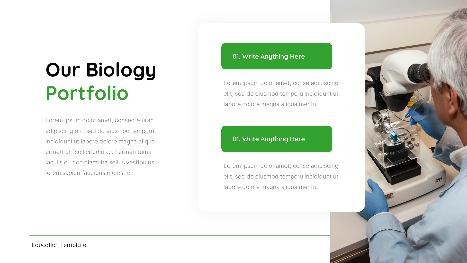 Biology Education PowerPoint Template, Presentation Templates ...