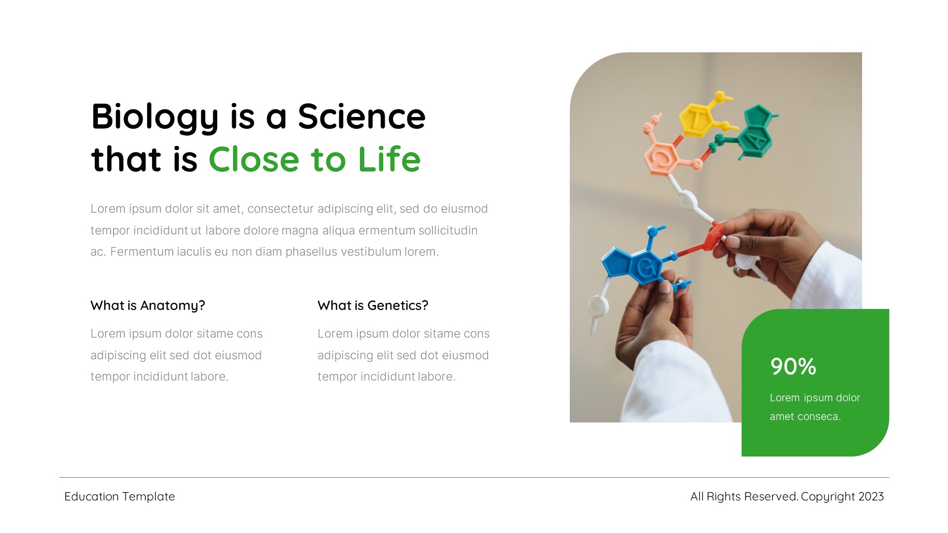Biology Education PowerPoint Template, Presentation Templates ...