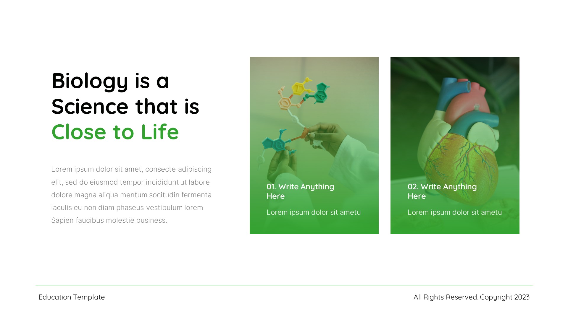 Biology Education Google Slides Template, Presentation Templates ...