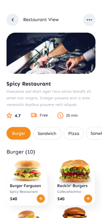 Fooda - Food Delivery React Native Expo App Ui Kit by lalastudio12