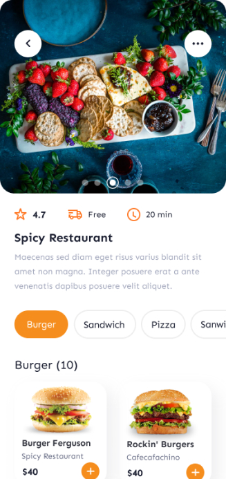 Fooda - Food Delivery React Native Expo App Ui Kit by lalastudio12