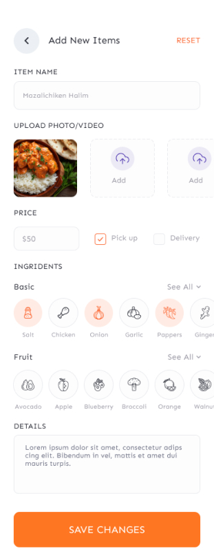 Fooda - Food Delivery React Native Expo App Ui Kit by lalastudio12