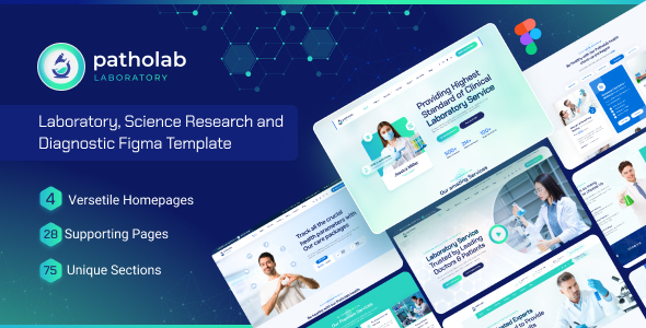 Patholab - Laboratory & Science Research Figma Template by wpthemebooster