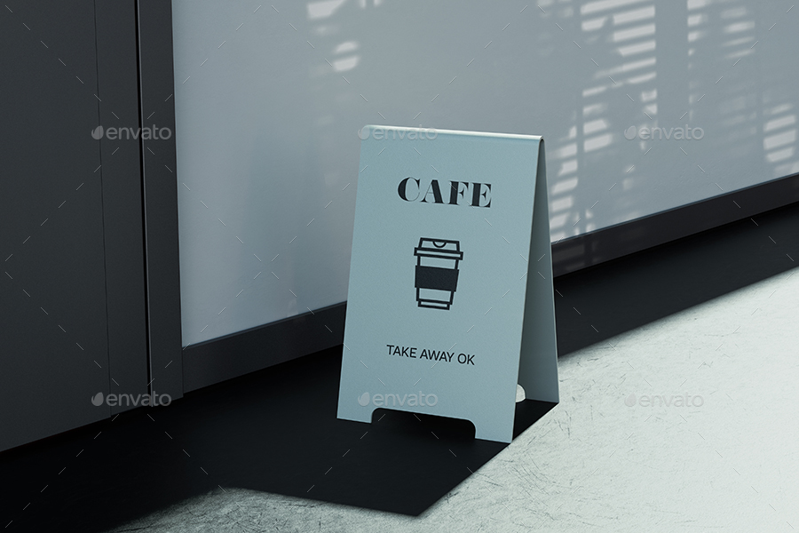 Standing sign mock up, Graphics | GraphicRiver
