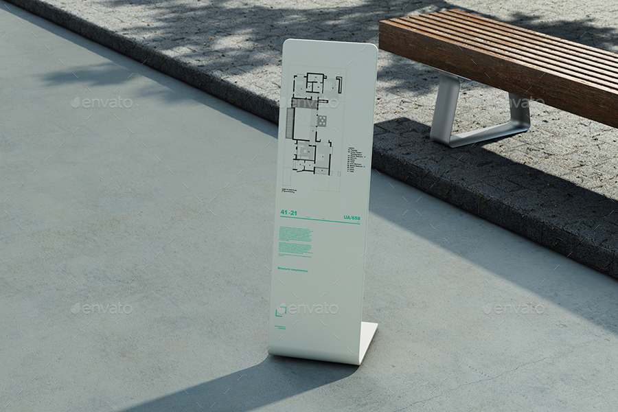 Standing sign mock up, Graphics | GraphicRiver