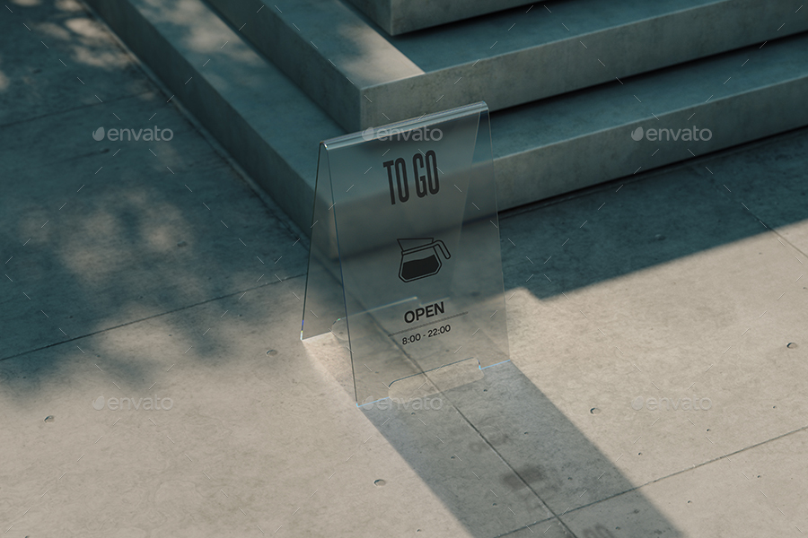 Standing sign mock up, Graphics | GraphicRiver