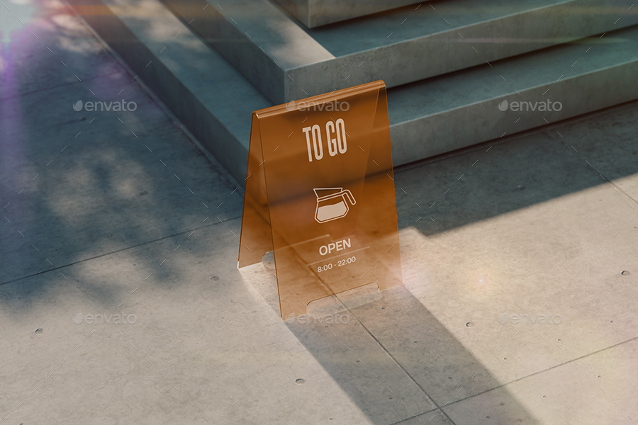 Standing sign mock up, Graphics | GraphicRiver