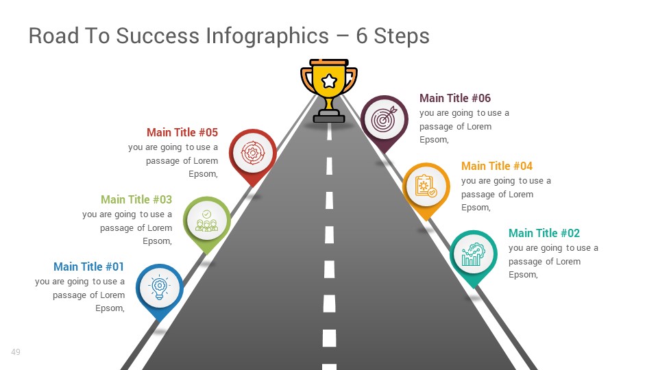 Success Infographics Google Slides templates, Presentation Templates
