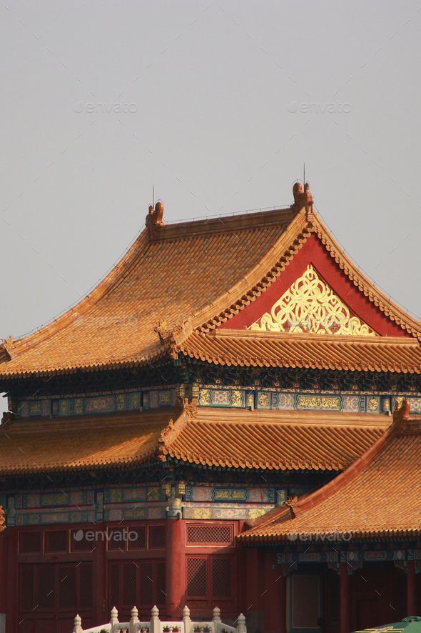 Impressive traditional Asian-style building with grand architecture and ...