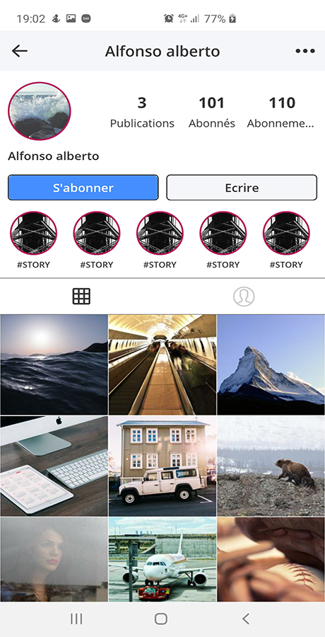 instaApp - instagram clone with stories (react native) by simonstyleur