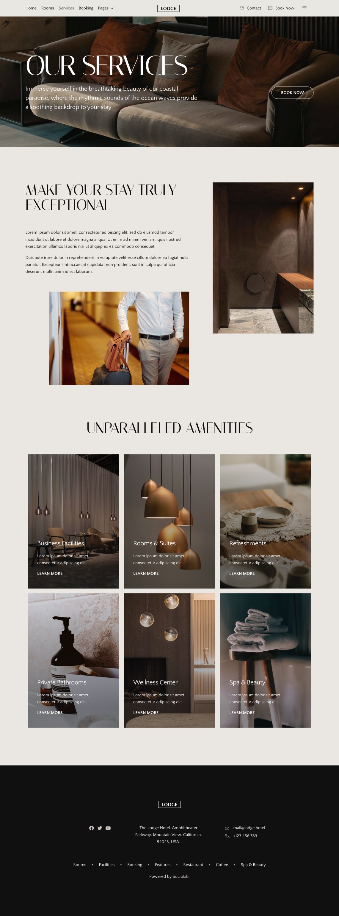 Lodge - Hotel & Resort Elementor Template Kit - Net1s.com