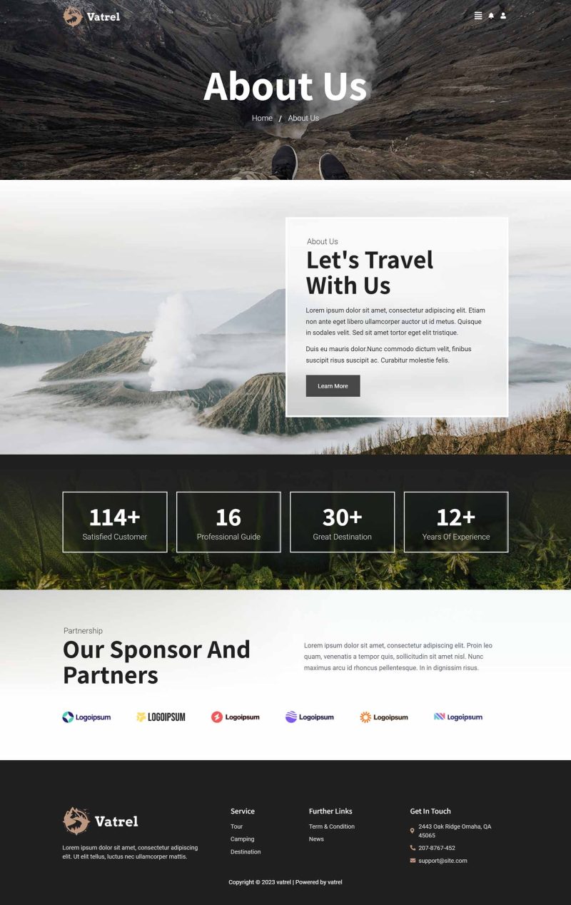 Vatrel - Adventure & Tour Elementor Template Kit by Kitpro | ThemeForest
