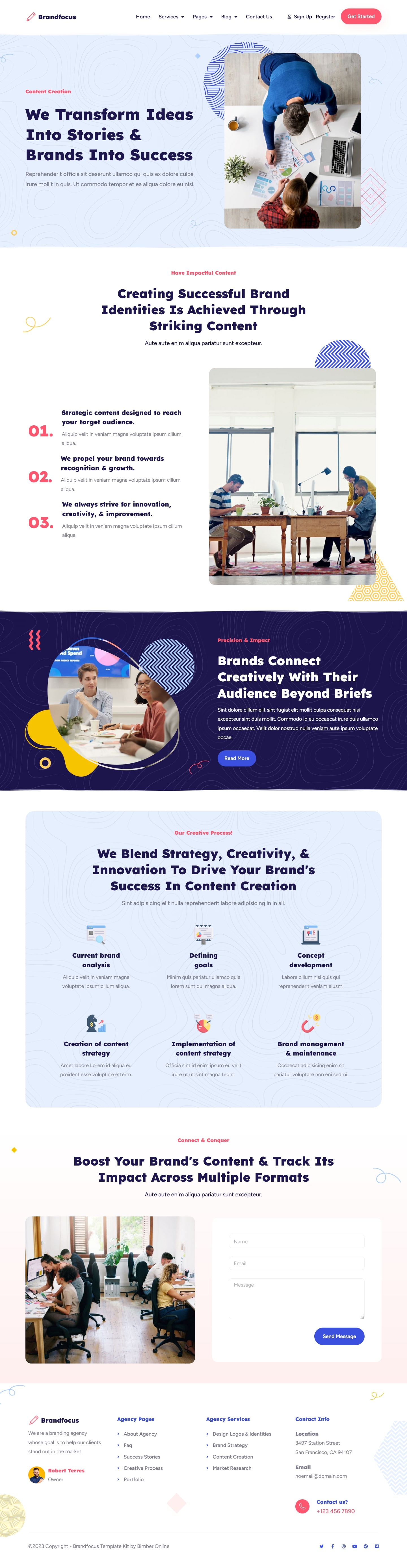 Brandfocus - Branding Agency Elementor Template Kit by BimberOnline