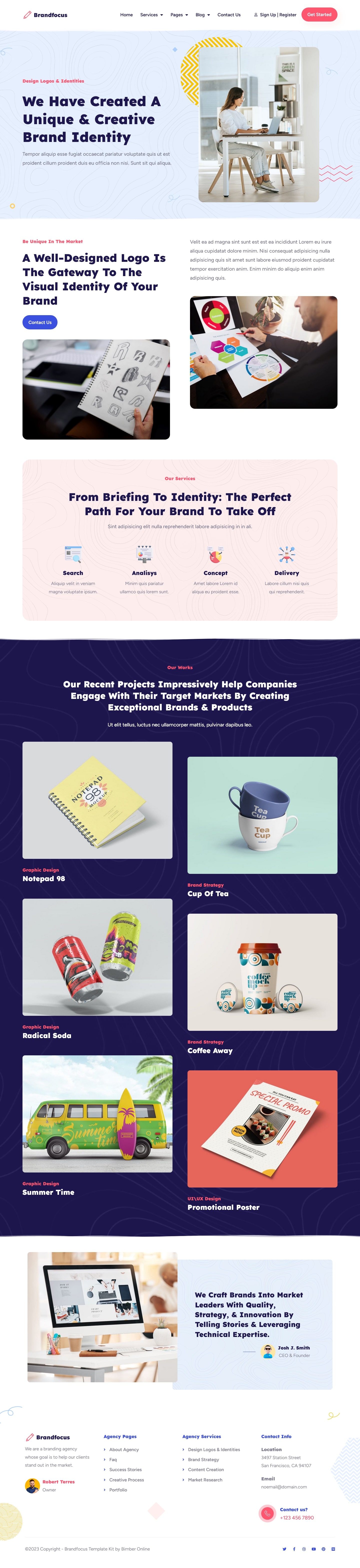 Brandfocus - Branding Agency Elementor Template Kit by BimberOnline