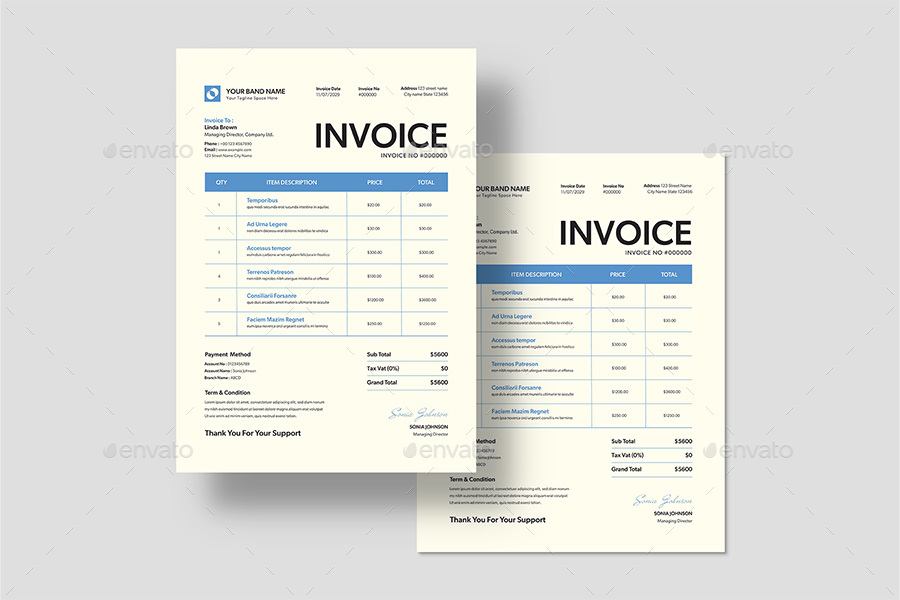 Invoice Template, Print Templates | GraphicRiver