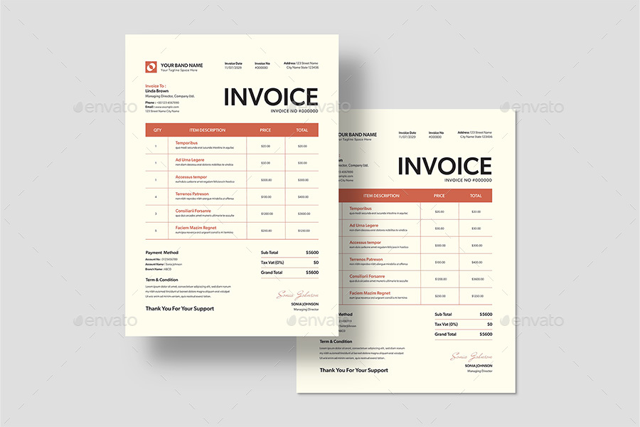 Invoice Template, Print Templates | GraphicRiver