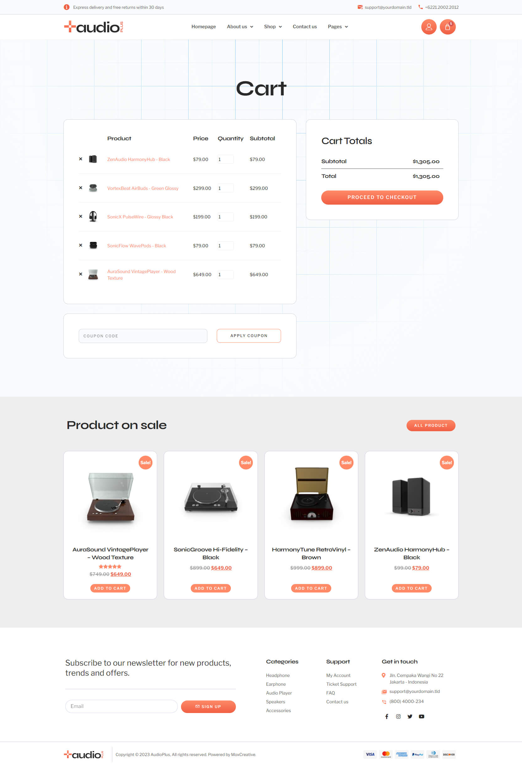AudioPlus - Audio Store WooCommerce Elementor Template Kit by moxcreative