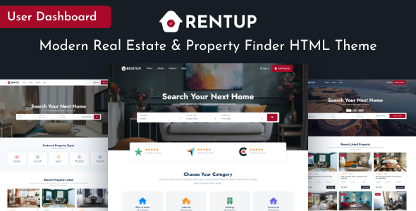 RentUp - Real Estate HTML Template by ThemezhubLayouts | ThemeForest