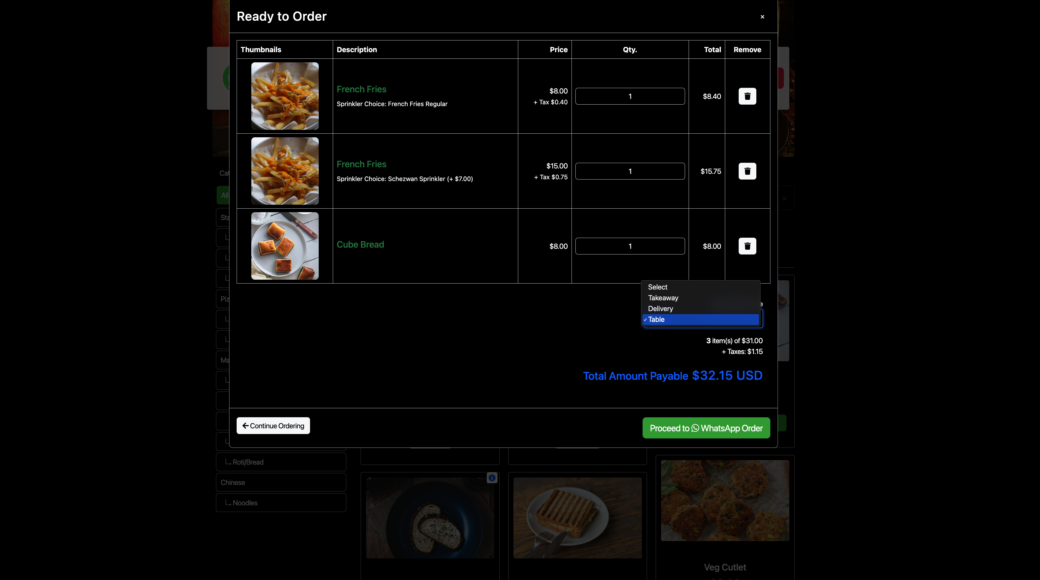 WhatsApp InstaOrder - ContactLess WhatsApp Ordering | Restaurant Menu ...