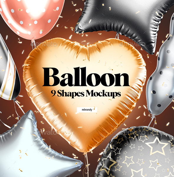Balloon Shapes Mockups Set, Graphics | GraphicRiver