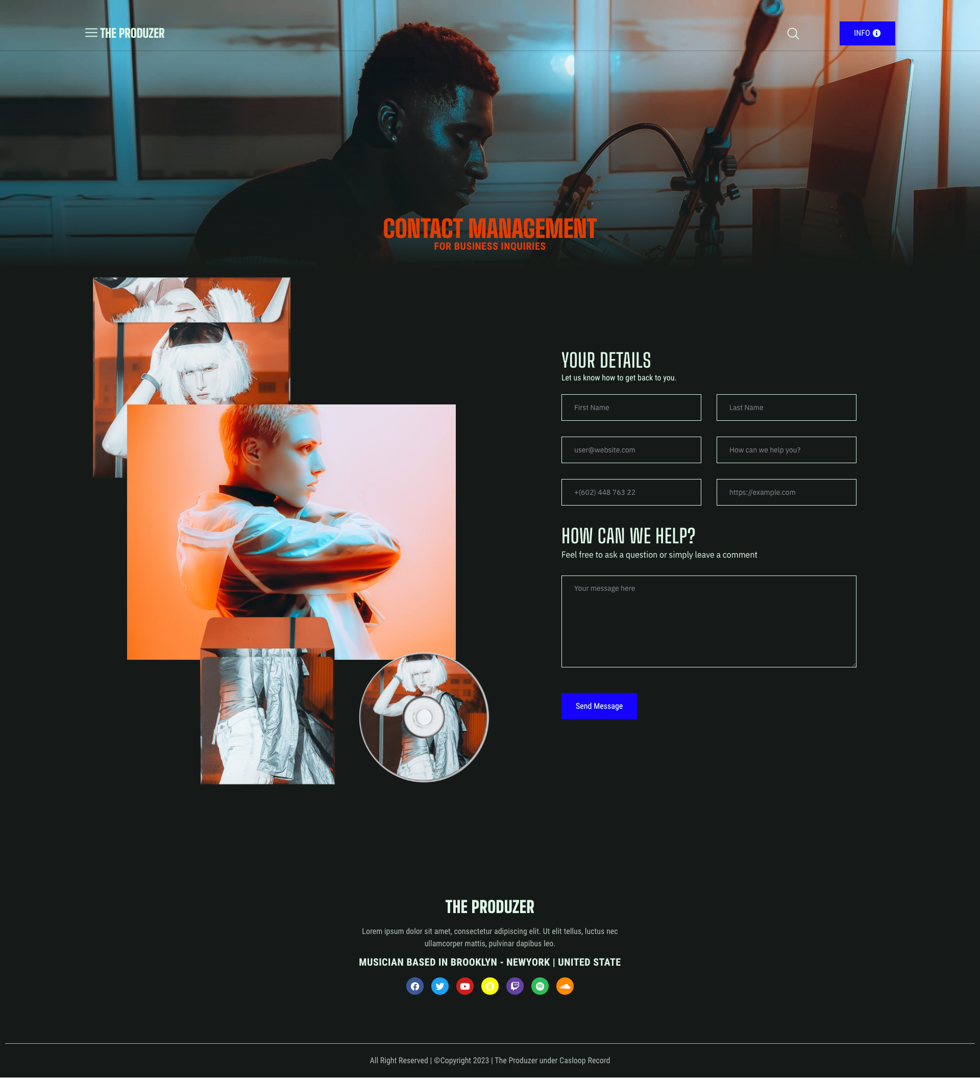 The Produzer - Music & Band Elementor Template Kit by Casloop | ThemeForest