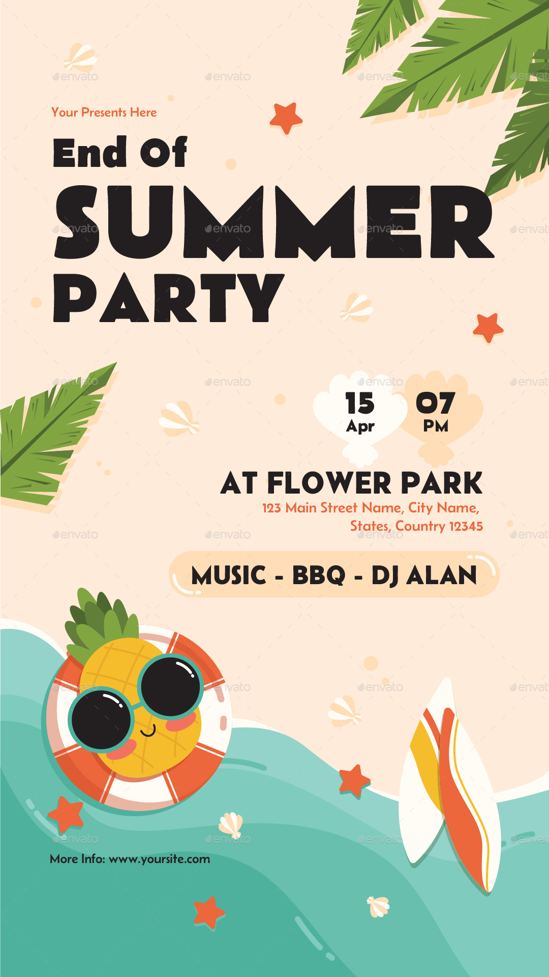 End of Summer Party Flyer, Print Templates | GraphicRiver