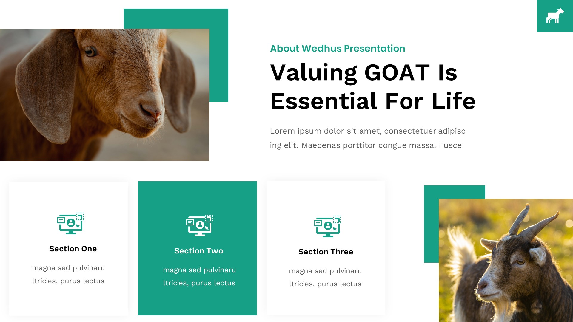 Wedhus - Goat Qurban Animal Google Slides Template, Presentation Templates