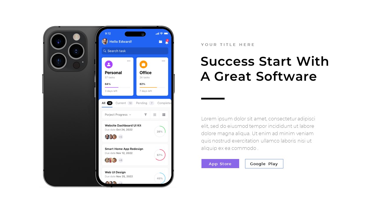 Mobile Apps Powerpoint Template 2023, Presentation Templates | GraphicRiver