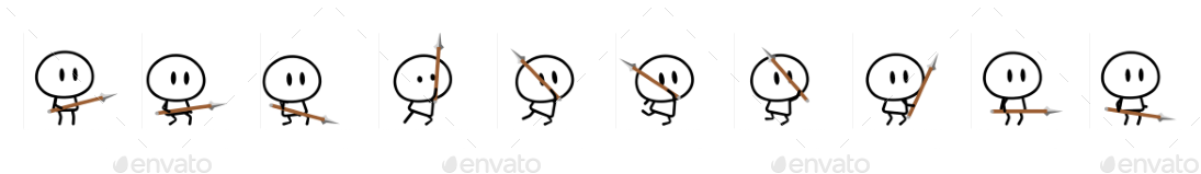 Character Stickman 2D Sprite part2, Game Assets | GraphicRiver