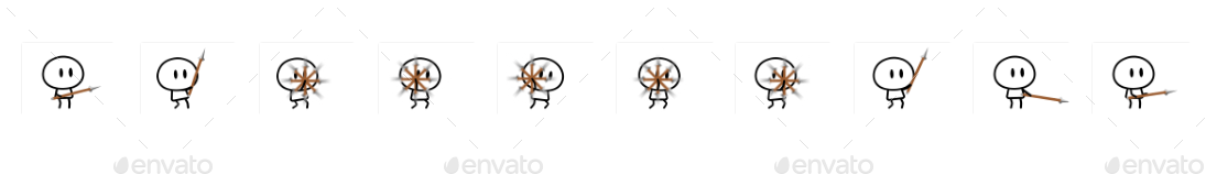 Character Stickman 2D Sprite part2, Game Assets | GraphicRiver
