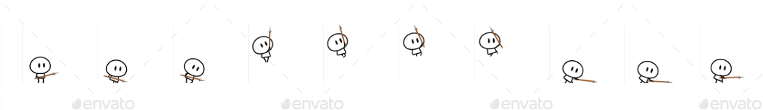 Character Stickman 2D Sprite part2, Game Assets | GraphicRiver