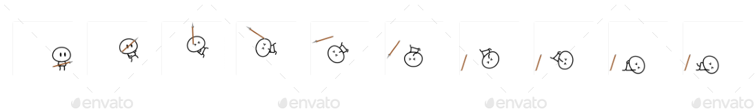 Character Stickman 2D Sprite part2, Game Assets | GraphicRiver