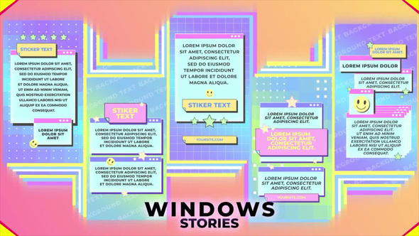 Windows Textcatds Stories, After Effects Project Files | VideoHive