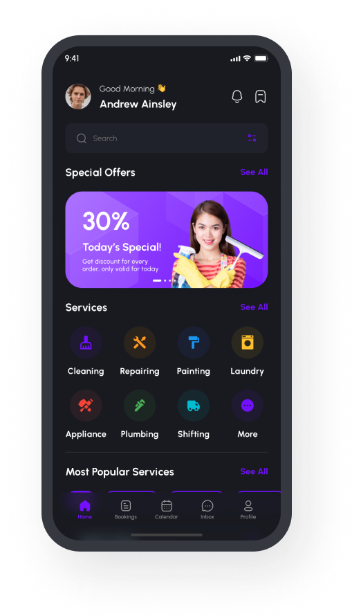 Helpify- Home Service App React Native CLI Ui Kit by JsmThemes | CodeCanyon
