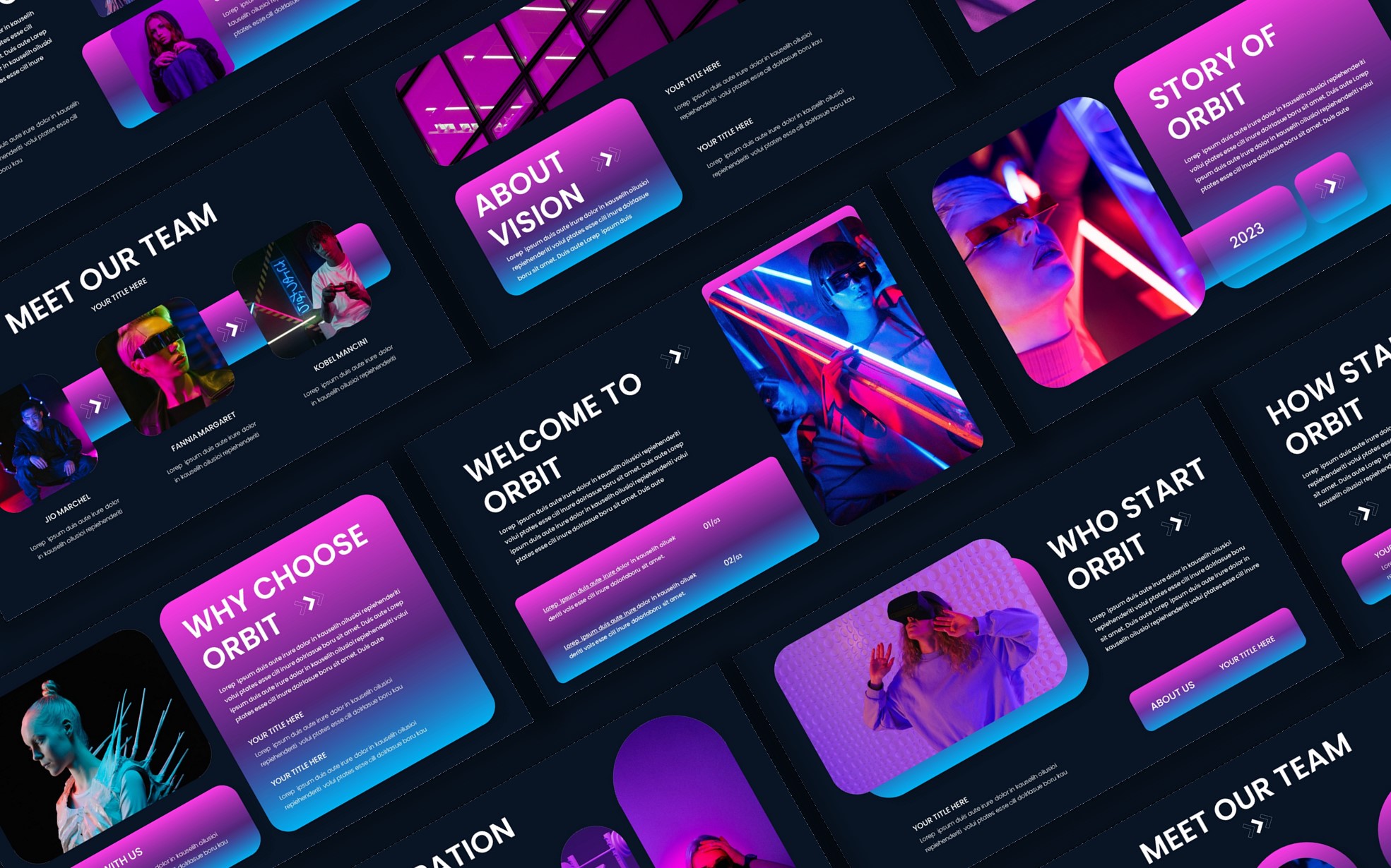 Orbit - Presentation Google Slide Template, Presentation Templates