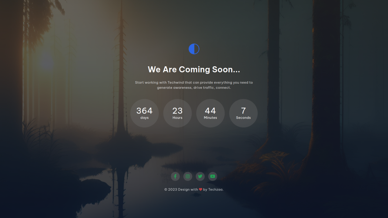Techsoon - Tailwind Coming Soon HTML Template by Techzaa | CodeCanyon