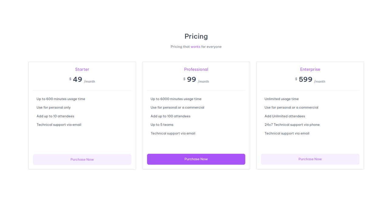 Techprice - Tailwind Pricing Table HTML Template by Techzaa | CodeCanyon