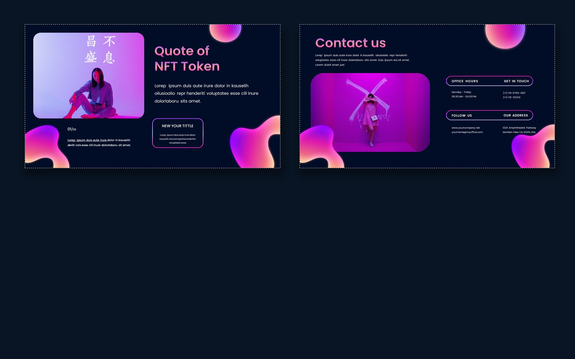 NFT Token - Google Slide Presentation Template, Presentation Templates