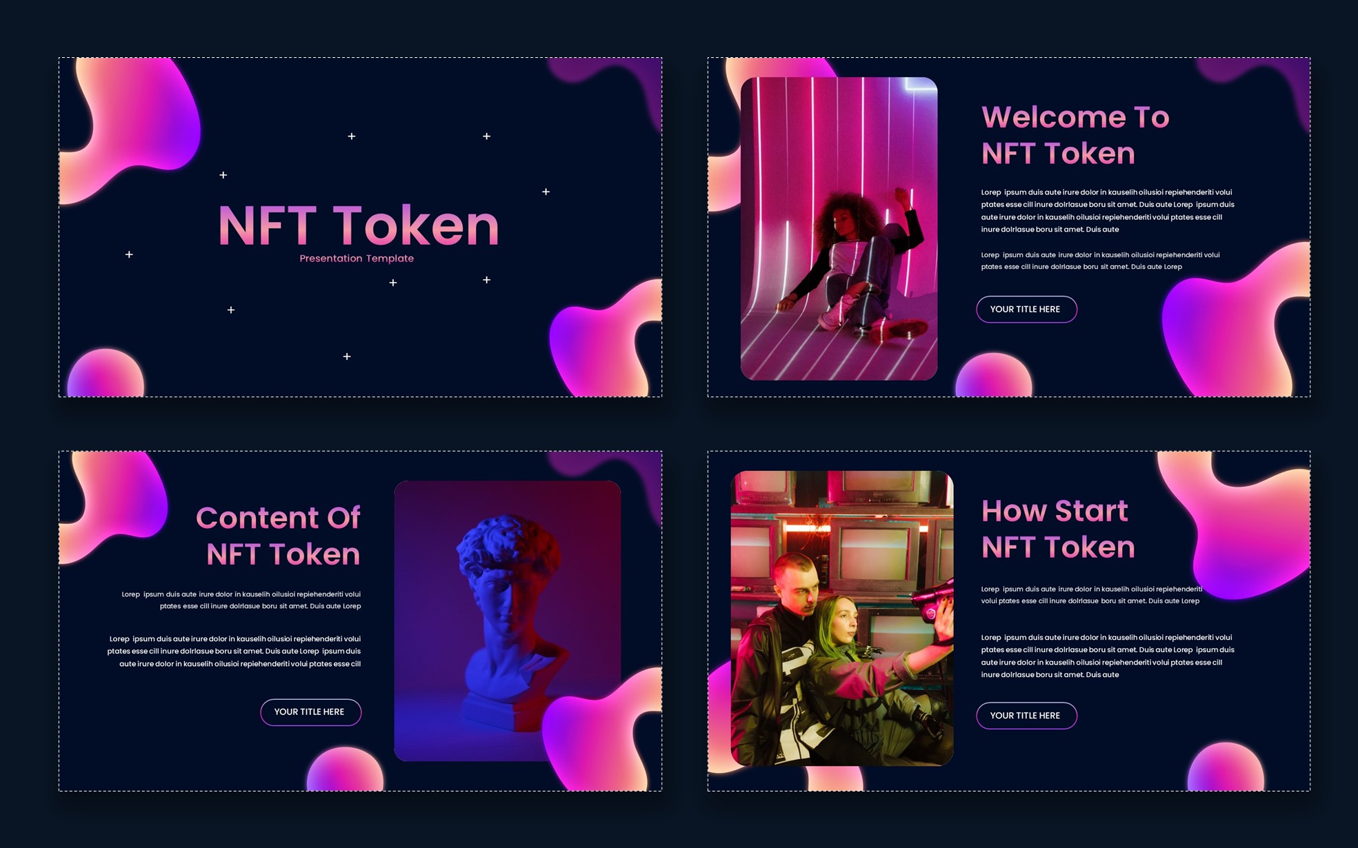 NFT Token - Google Slide Presentation Template, Presentation Templates