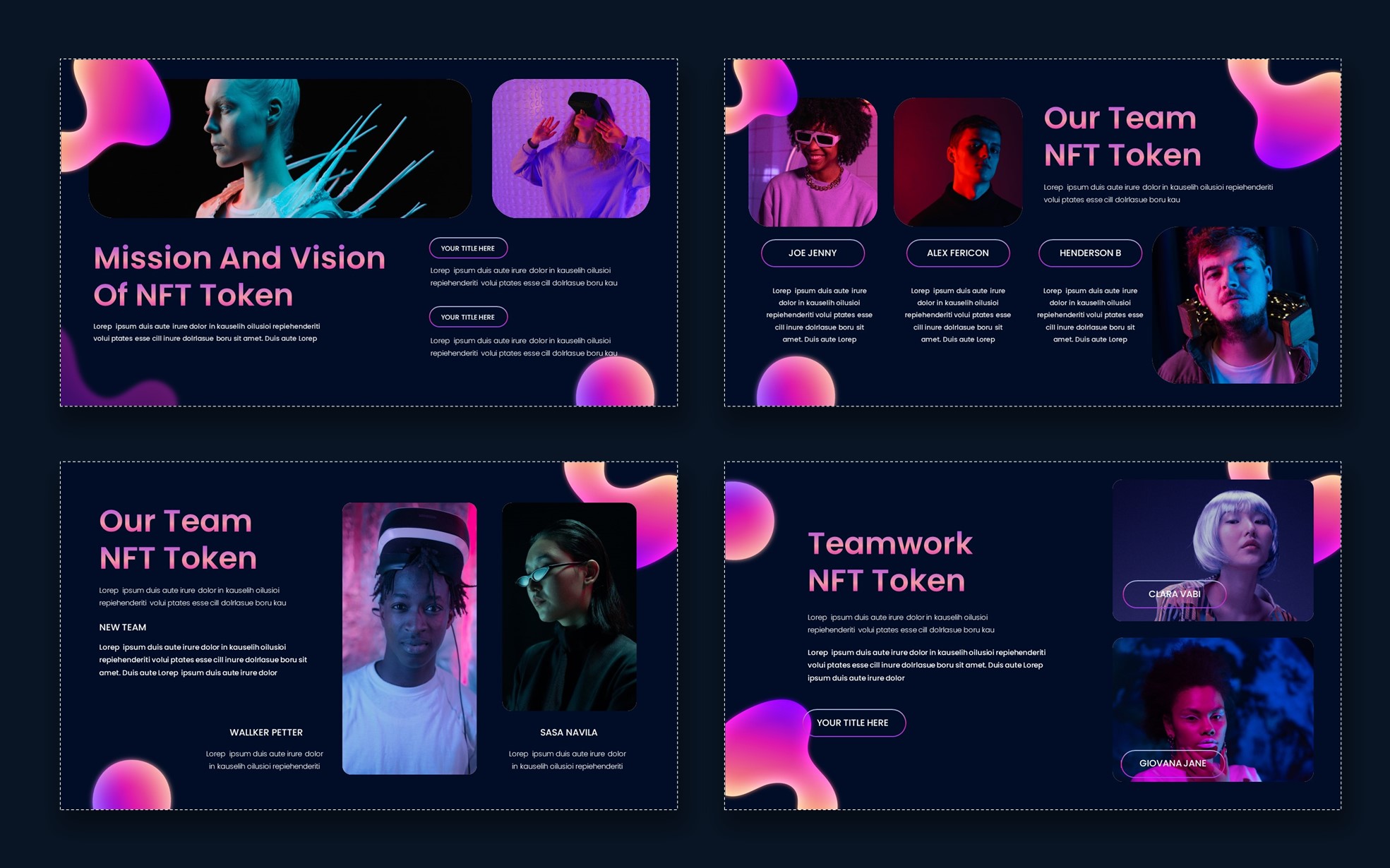 NFT Token - Google Slide Presentation Template, Presentation Templates