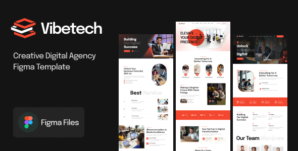Vibetech - Creative Digital Agency Figma Template by Mugli | ThemeForest
