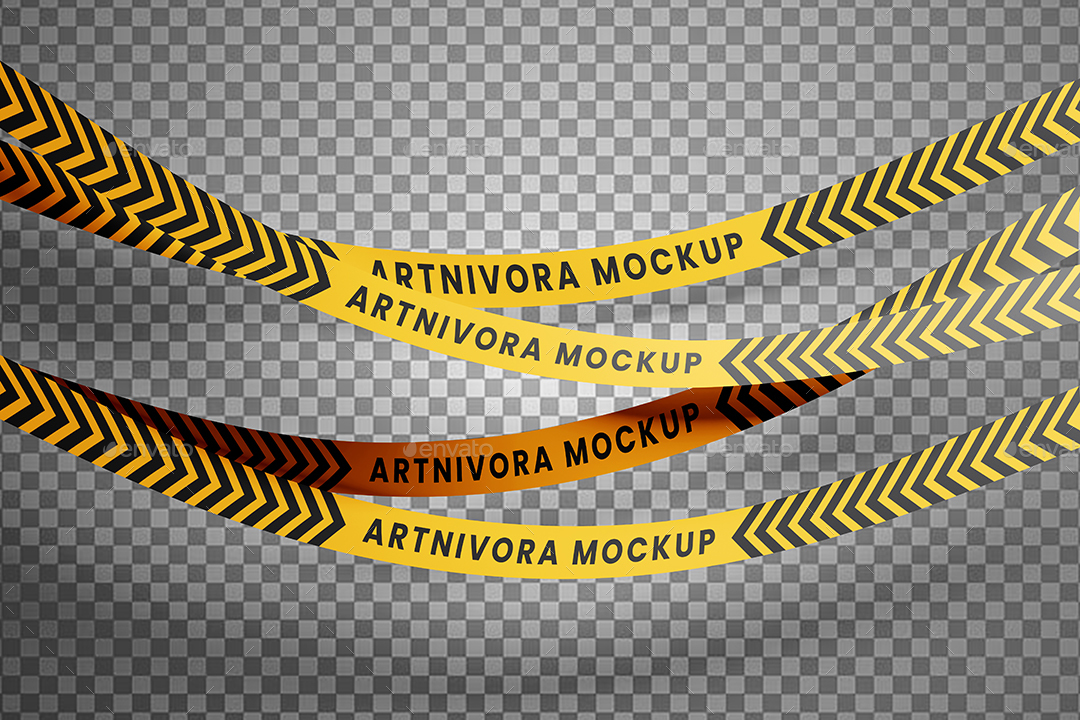 Police Line Mockup, Graphics | GraphicRiver