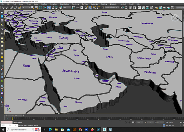 World map 3D model with country names by zaxisbd | 3DOcean
