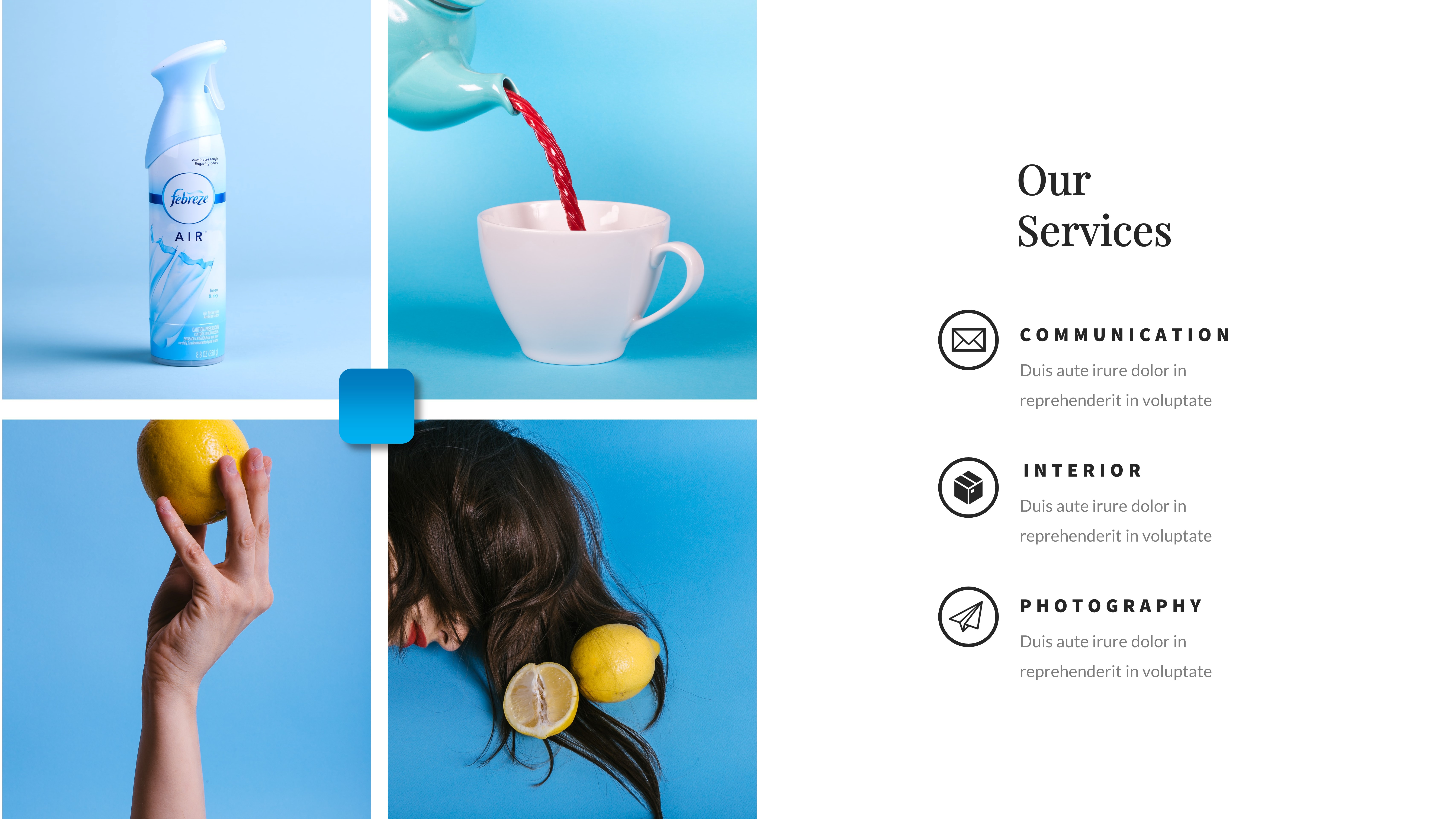 Blue Lemon – Creative Business Powerpoint Template, Presentation Templates