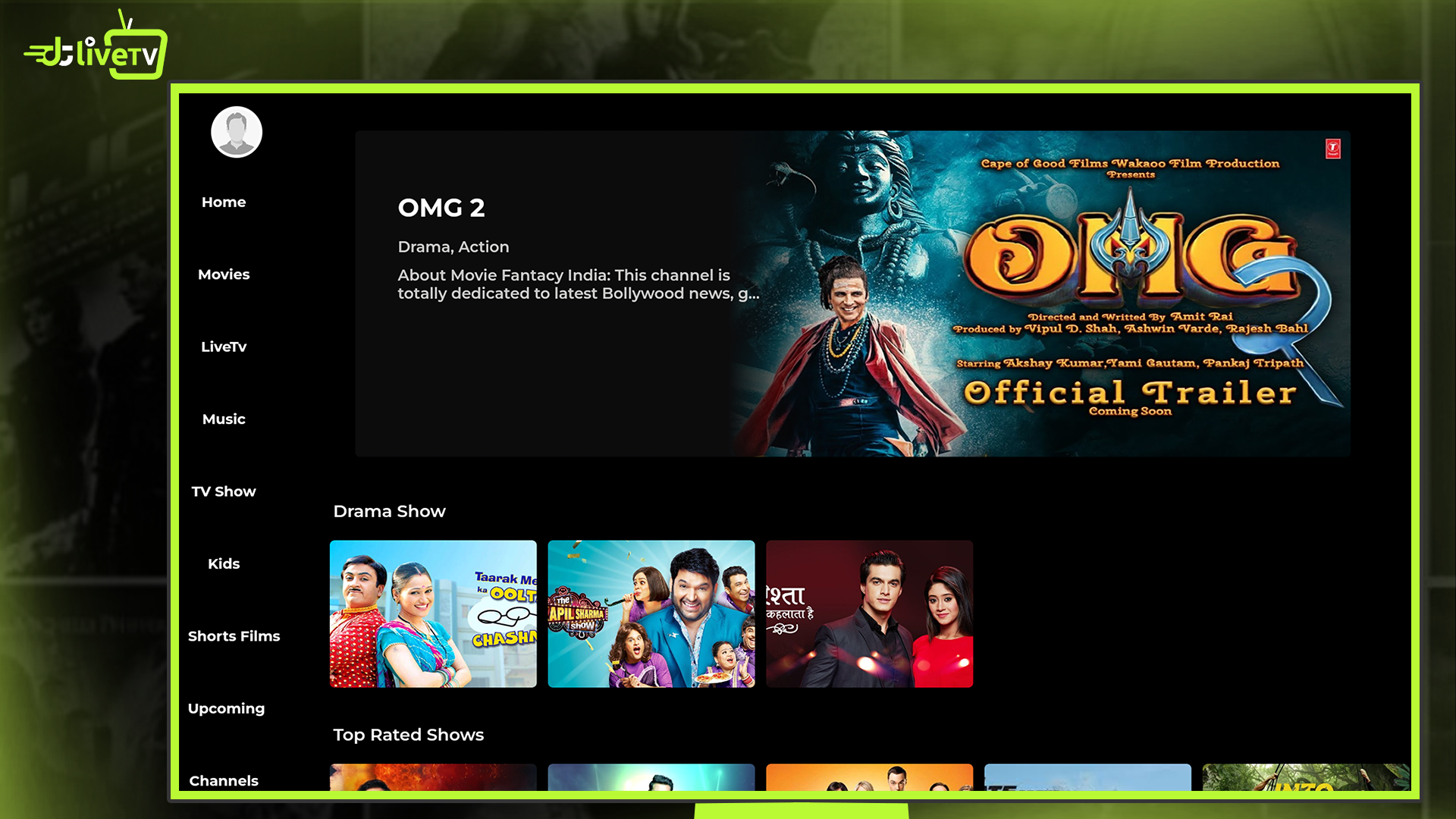 DTLiveTV - Flutter Android TV App - Movies – TV Series – Live TV ...