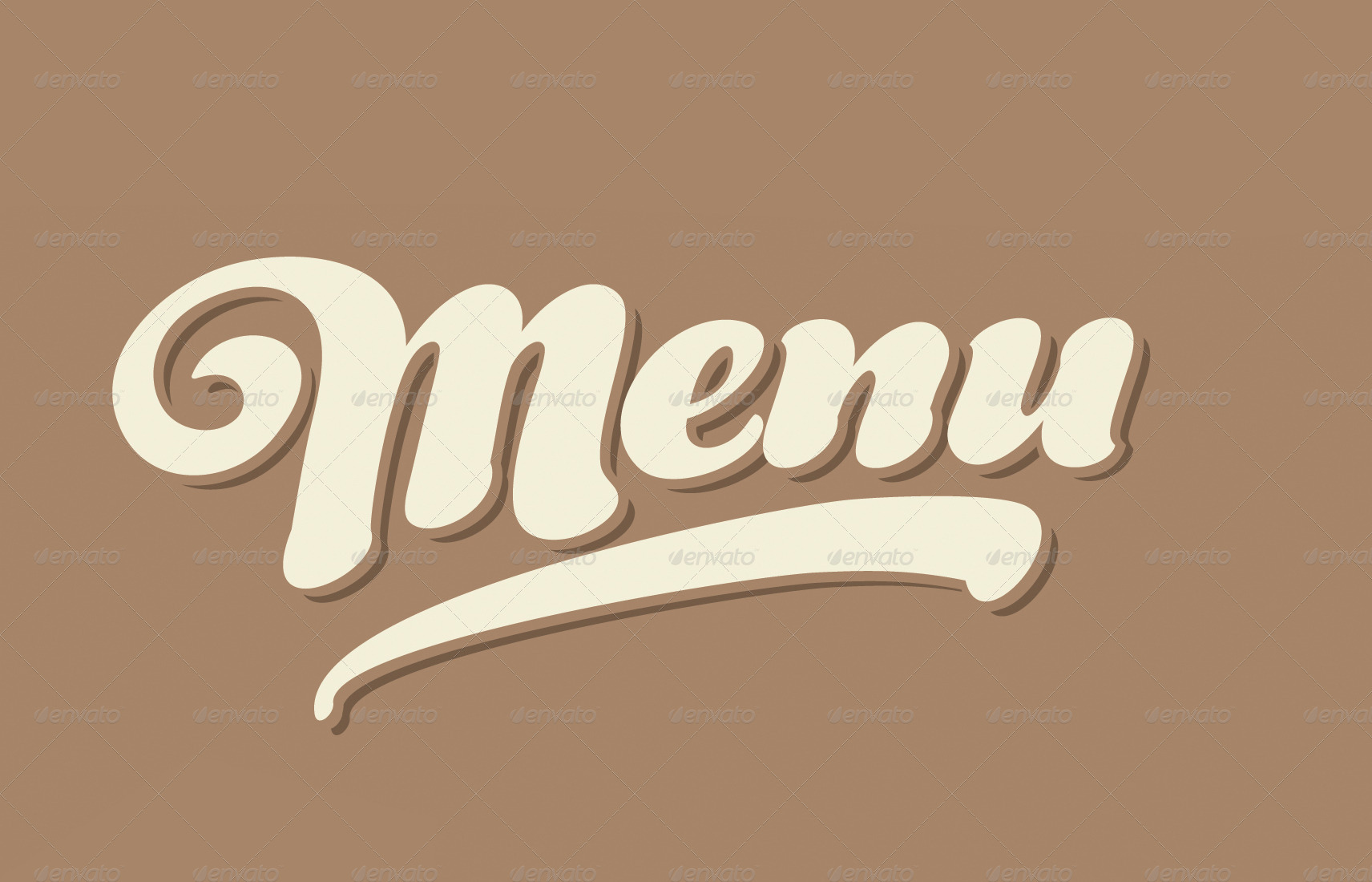 Menu headlines, hand lettering set (vector) by letterstock | GraphicRiver