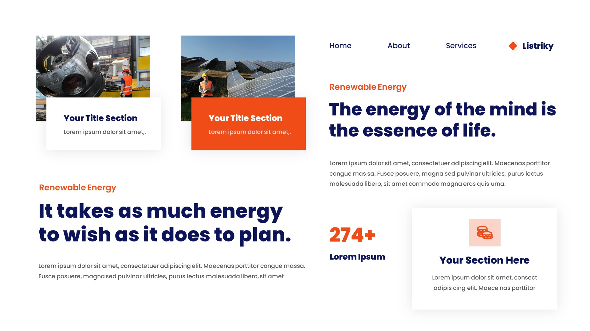 Listriky - Renewable Energy Google Slides Template, Presentation Templates