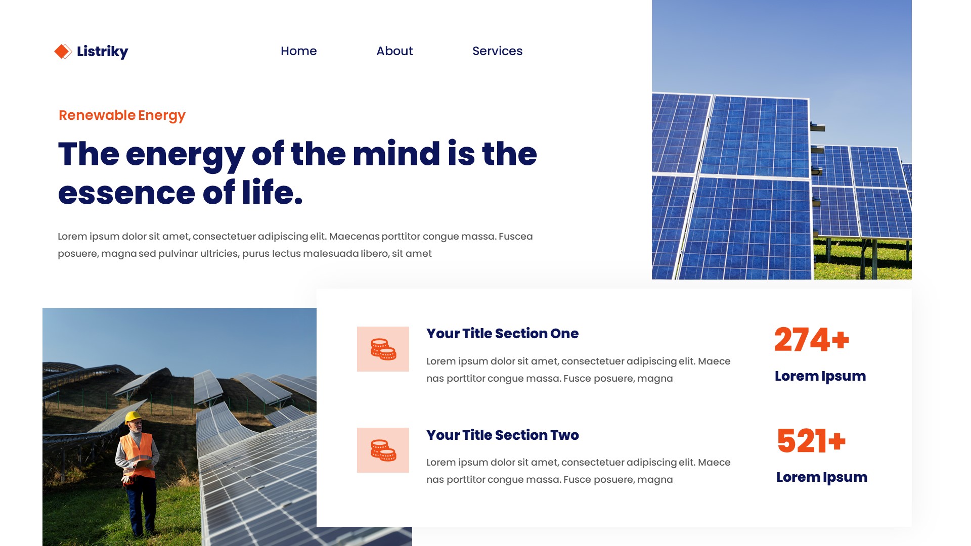 Listriky - Renewable Energy Google Slides Template by Enative ...